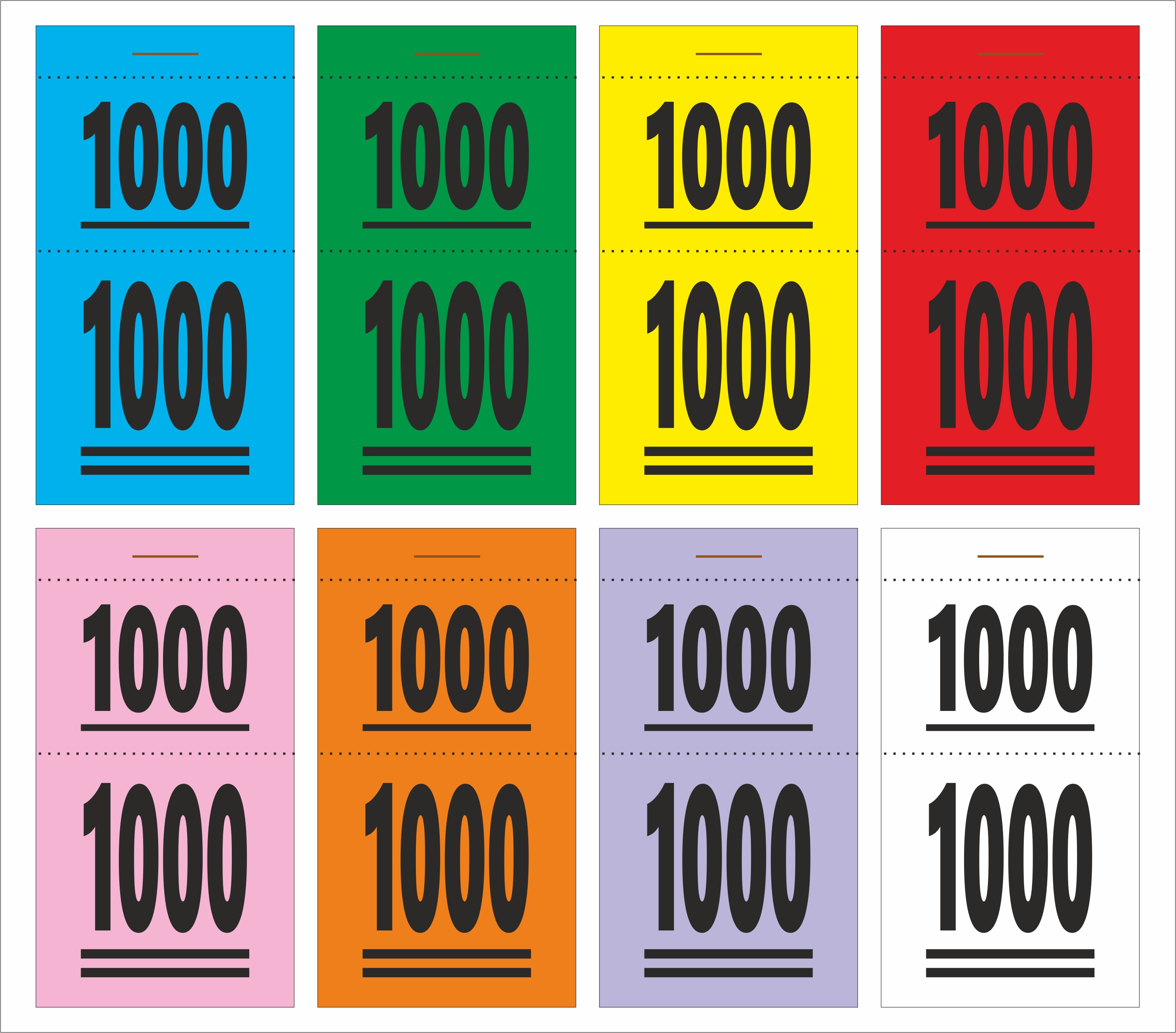 Wertmarken-Lose - 1000 Doppelnummern "MEGA Big Number" | wertmarken-lose.de