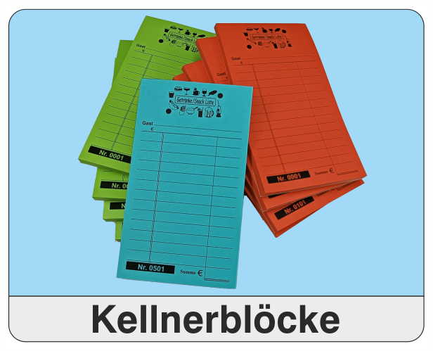 Wertmarken-Lose - 1000 nummerierte Kellnerzettel - Kellnerblöcke ...